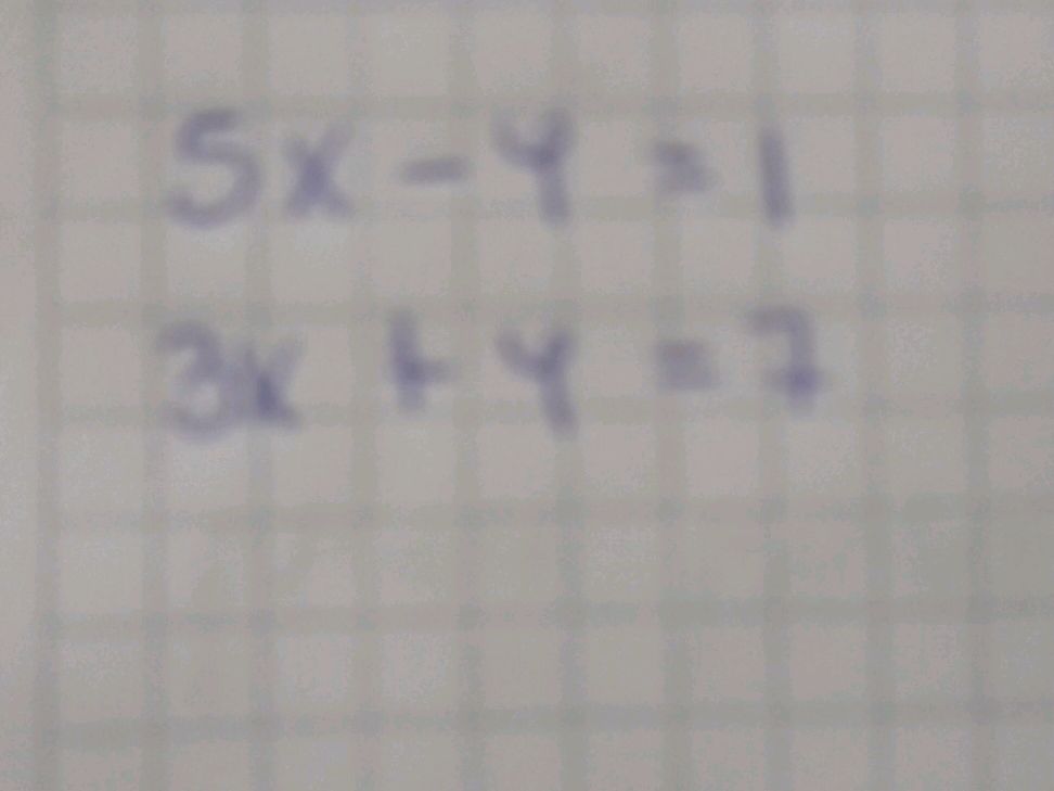 Solve System of Equations: 5x - y = 1 and 3x | StudyX