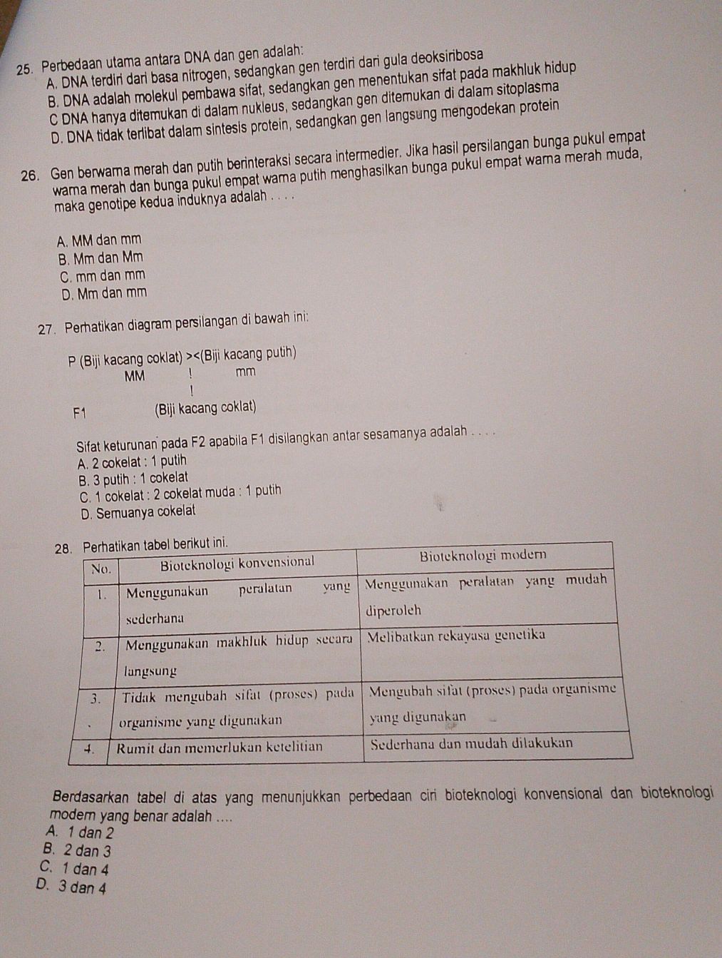 25. Perbedaan utama antara DNA dan gen | StudyX