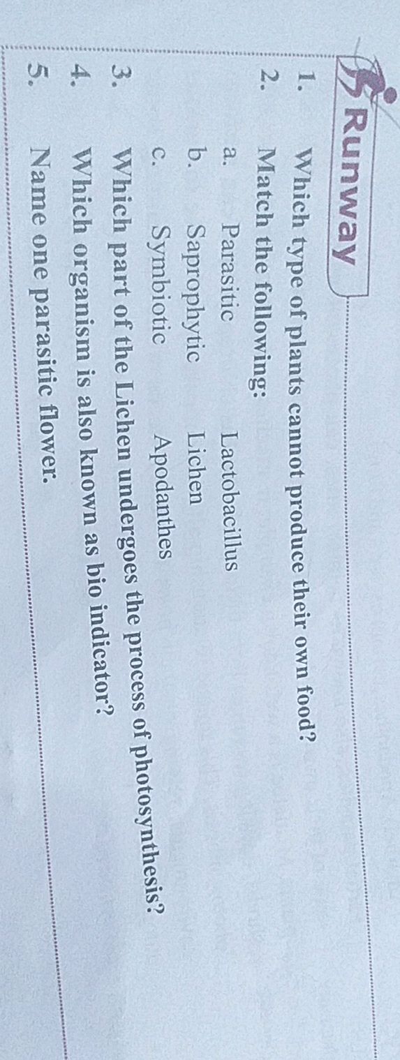 1. Which type of plants cannot produce their | StudyX