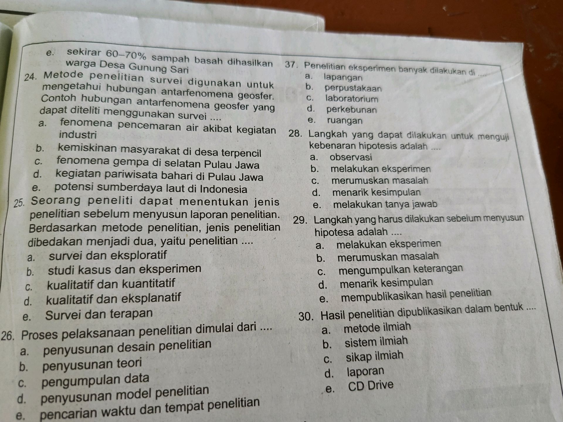 24. Metode penelitian survei digunakan untuk | StudyX