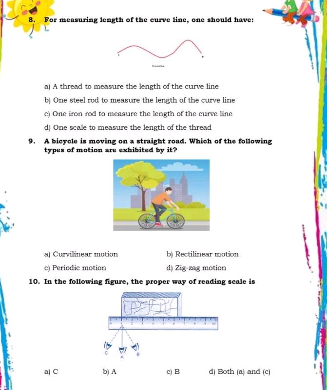 8. For measuring length of the curve line, | StudyX