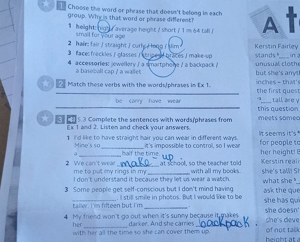 1 Choose the word or phrase that doesn't | StudyX