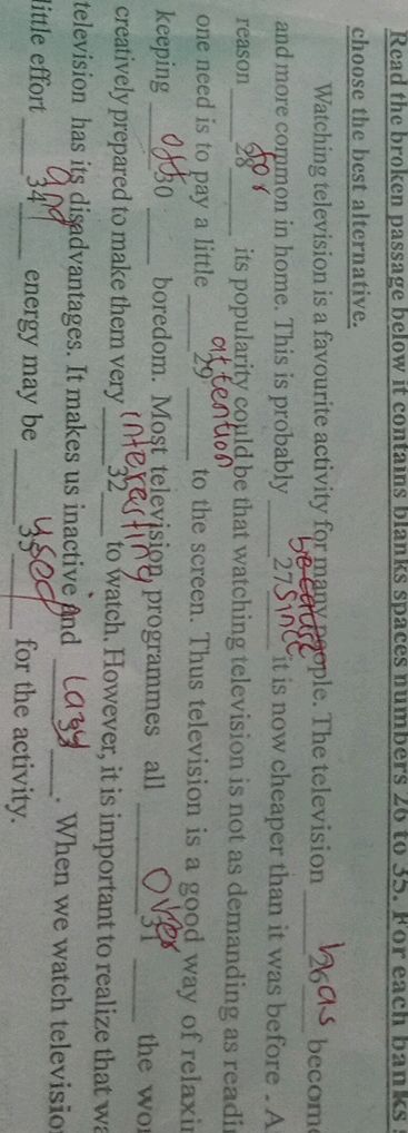 Read the broken passage below it contains | StudyX