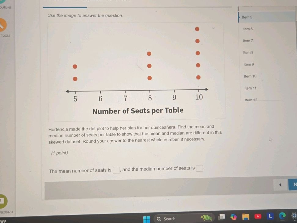 Hortencia made the dot plot to help her plan | StudyX
