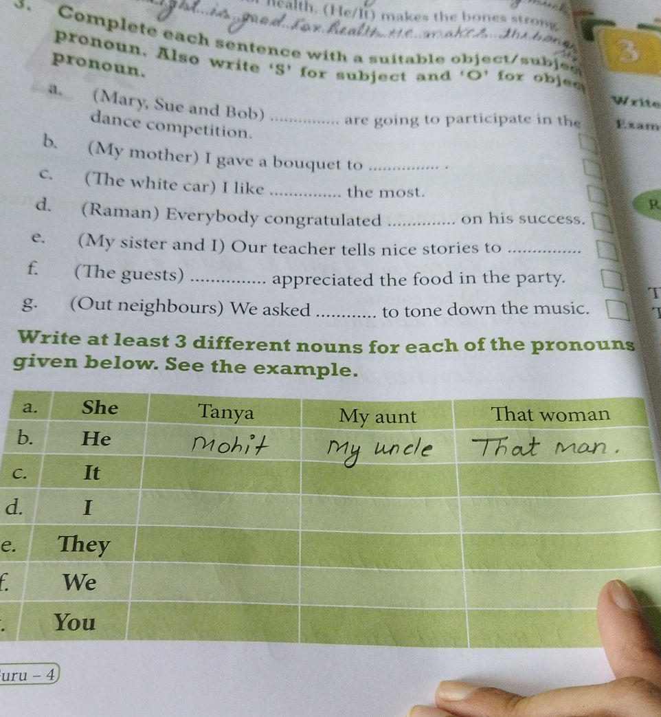 3. Complete each sentence with a suitable | StudyX