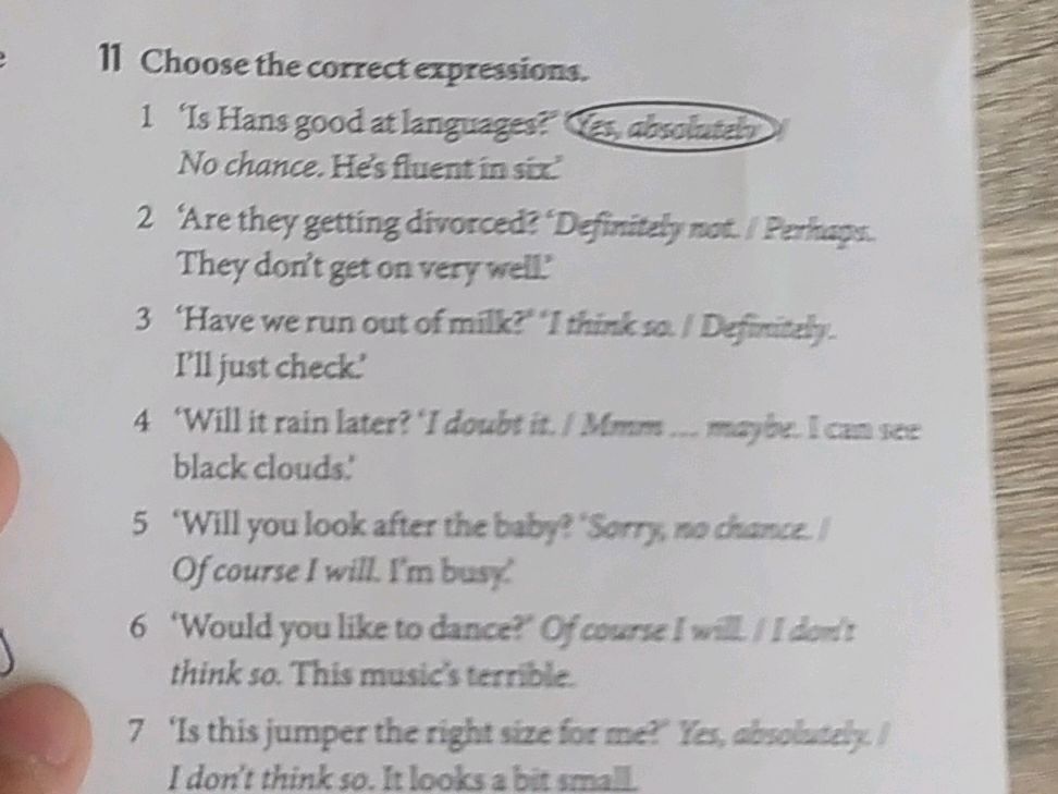 11 Choose the correct expressions. 1 'Is | StudyX