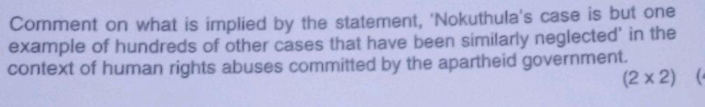 Comment on what is implied by the statement, | StudyX