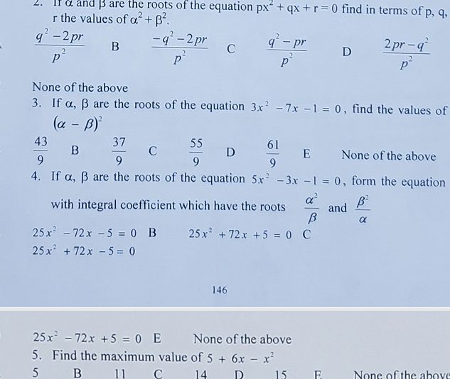 2. If \( \) and \( \) are the roots of the | StudyX