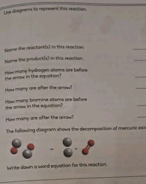 Use diagrams to represent this reaction. | StudyX