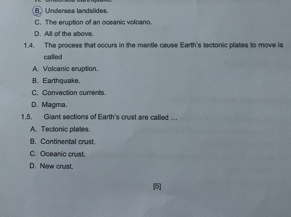 1. 4. The process that occurs in the mantle | StudyX