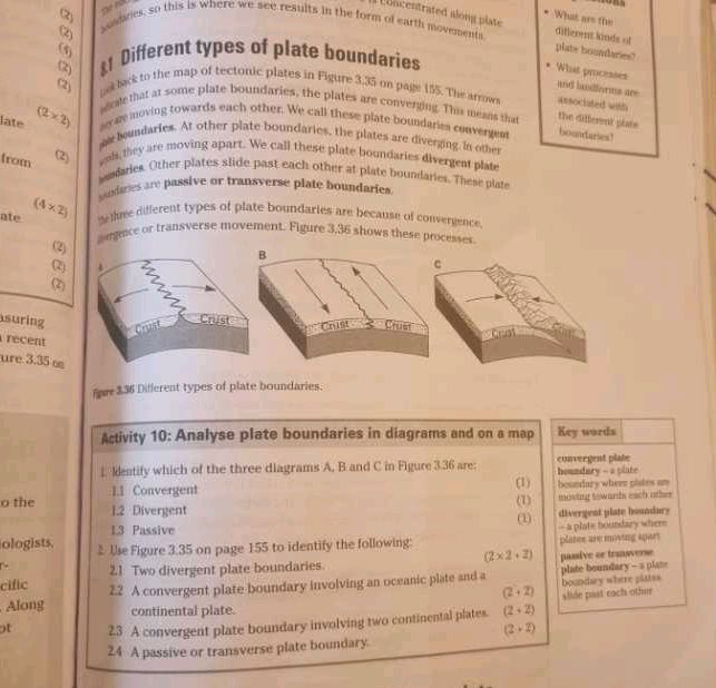 Activity 10: Analyse plate boundaries in | StudyX