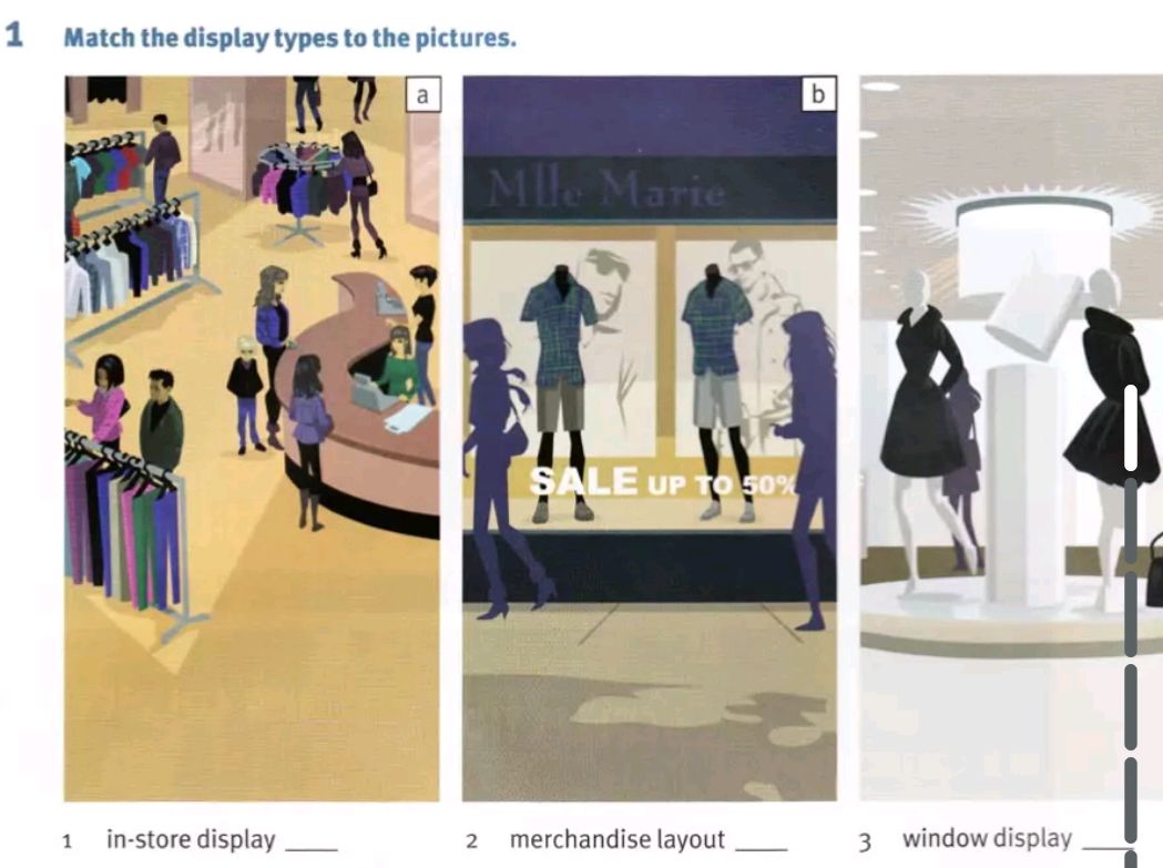 1 Match the display types to the pictures. | StudyX