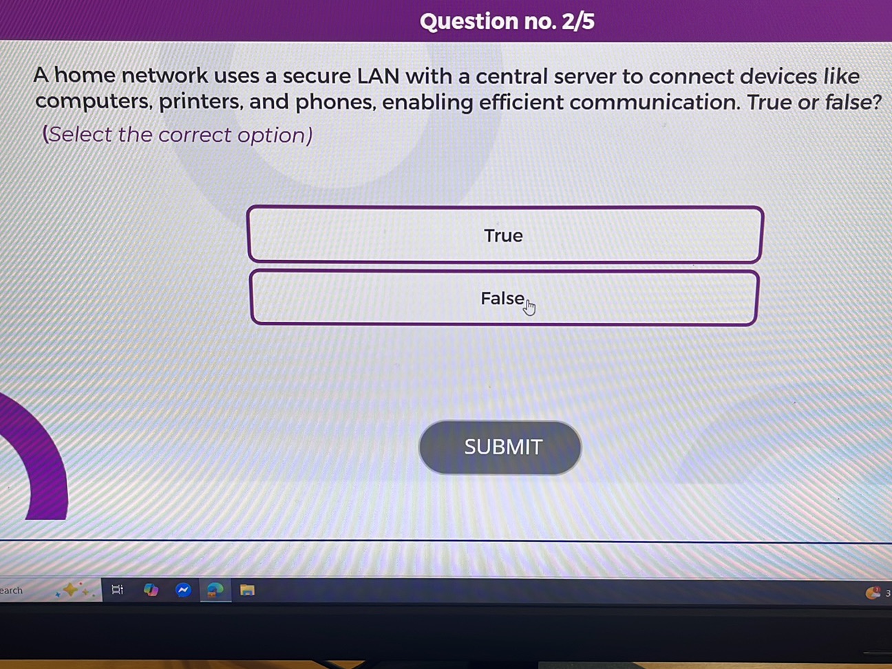 A home network uses a secure LAN with a | StudyX