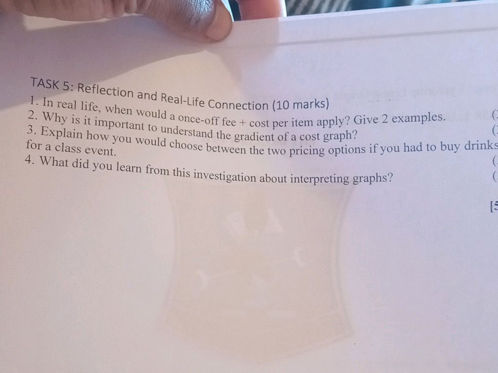 TASK 5: Reflection and Real-Life Connection | StudyX