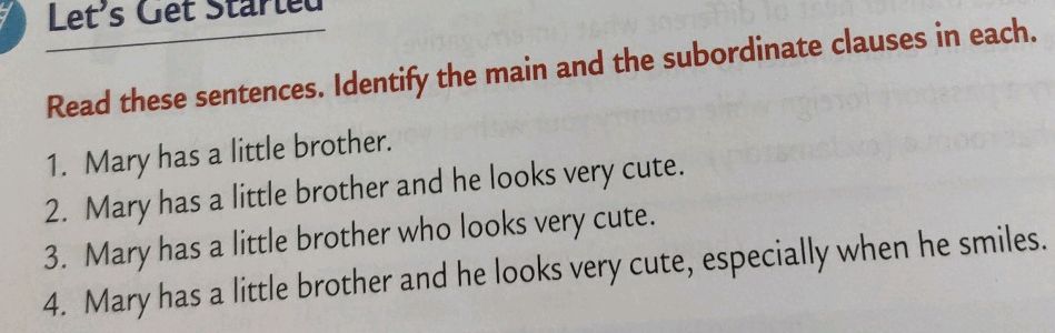 Read these sentences. Identify the main and | StudyX