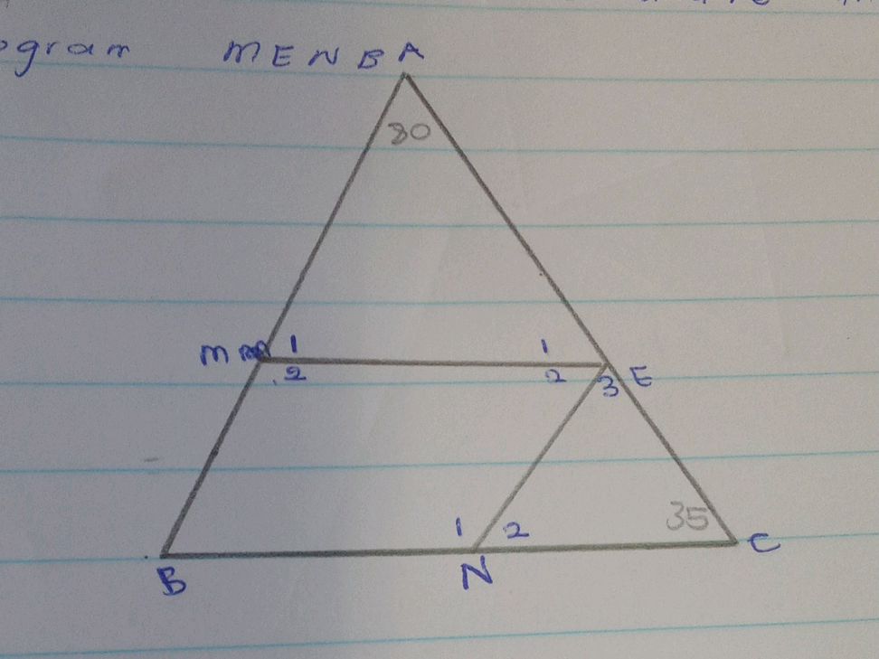 The image shows a triangle with some | StudyX