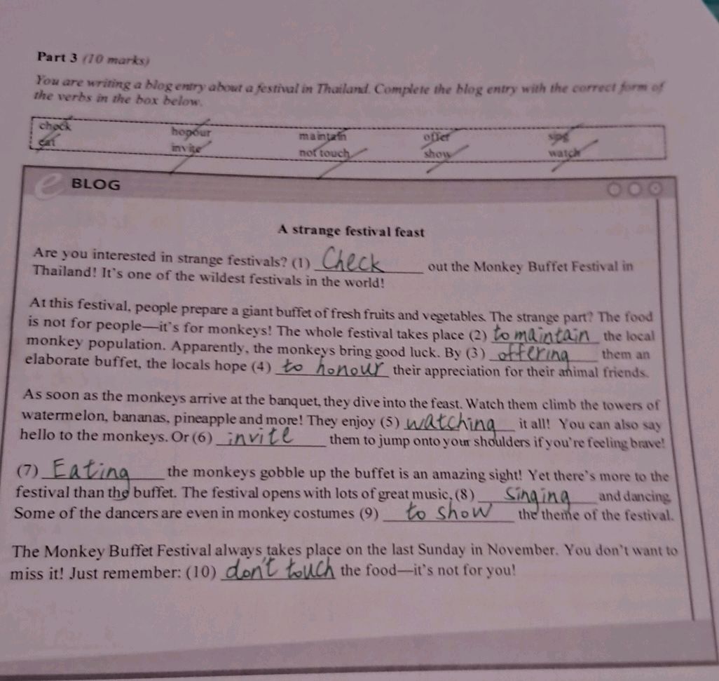 Part 3 (10 marks) You are writing a blog | StudyX