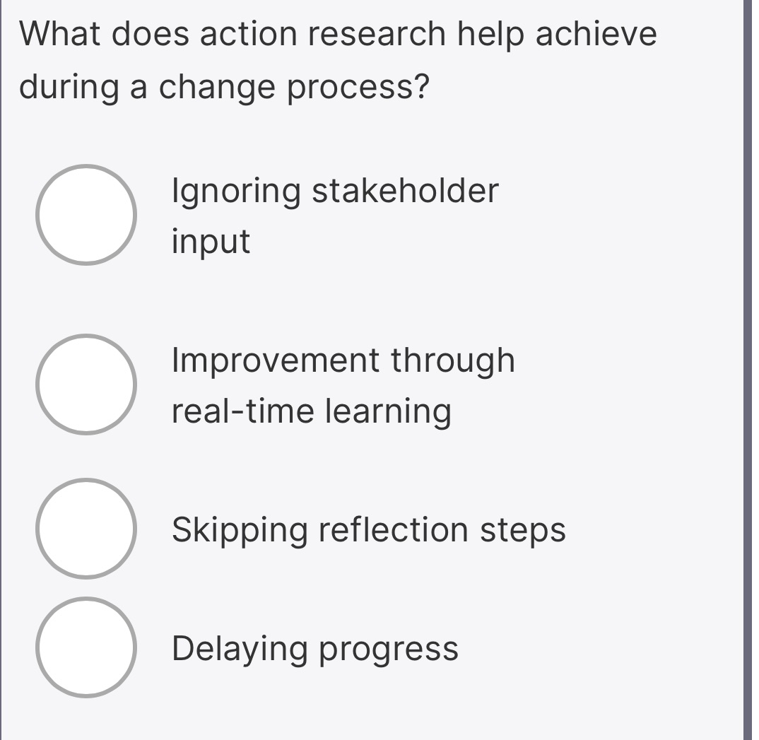 What does action research help achieve | StudyX