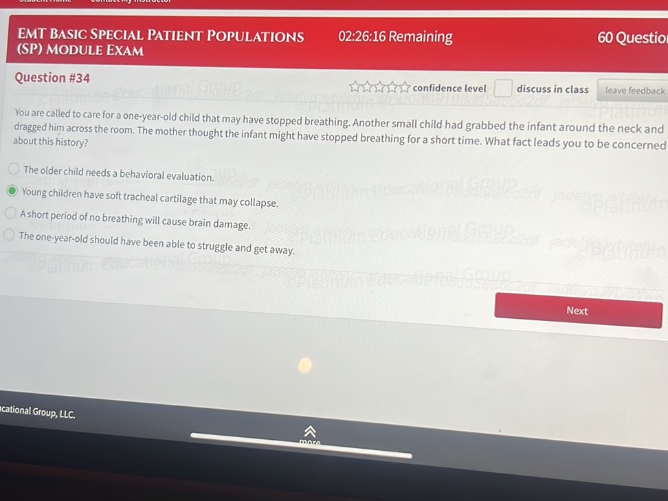 EMT BASIC SPECIAL PATIENT POPULATIONS (SP) | StudyX