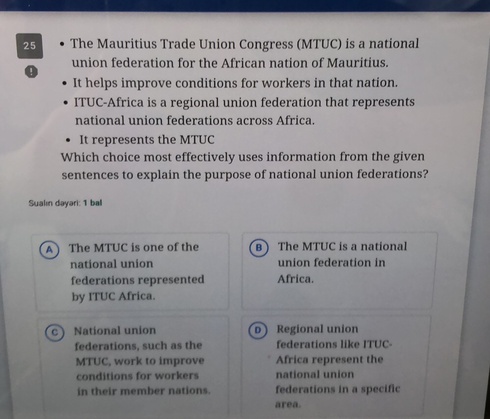 The Mauritius Trade Union Congress (MTUC) | StudyX