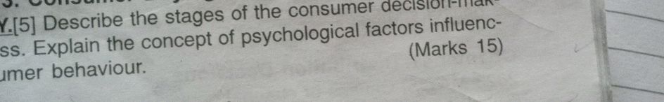 Y. [5] Describe the stages of the consumer | StudyX