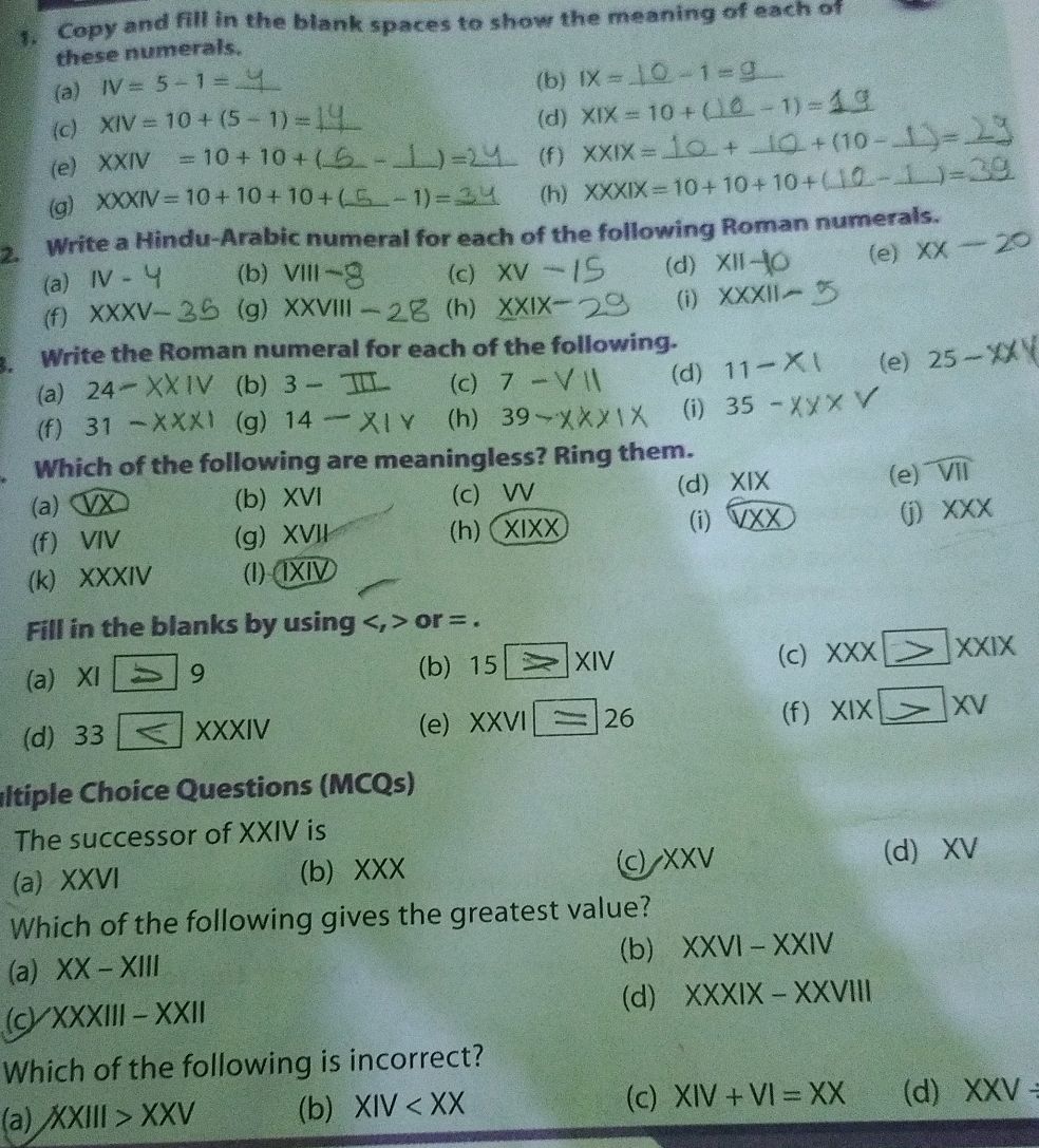 1. Copy and fill in the blank spaces to show | StudyX