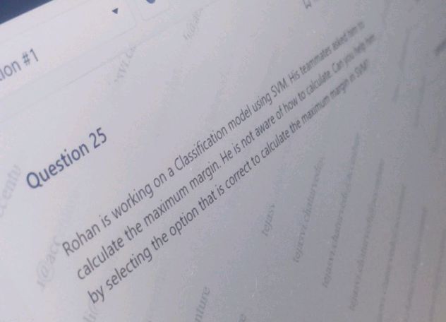 Rohan is working on a Classification model | StudyX