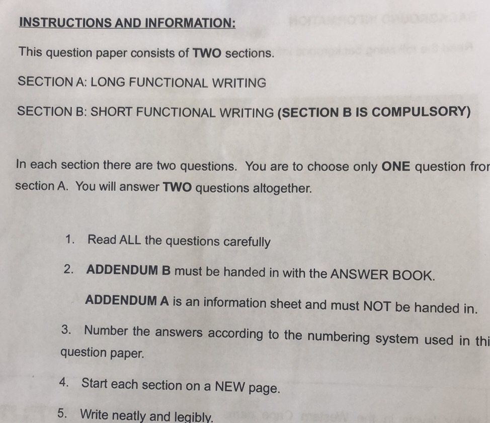 INSTRUCTIONS AND INFORMATION: This question | StudyX