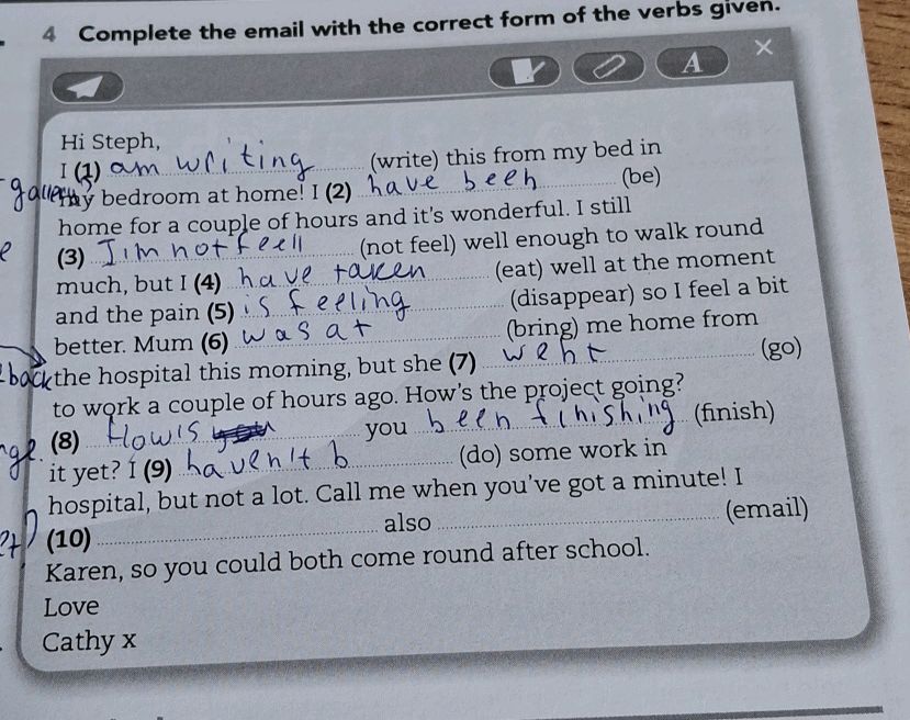 4 Complete the email with the correct form | StudyX