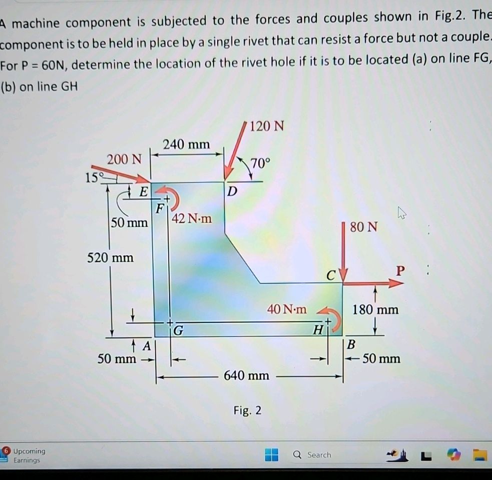 A machine component is subjected to the | StudyX