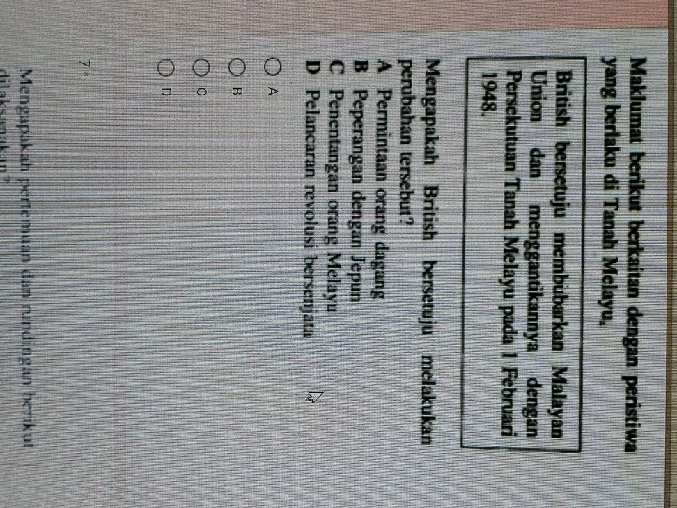 Maklumat berikut berkaitan dengan peristiwa | StudyX