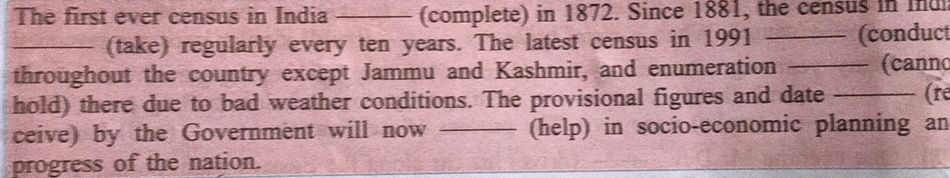 The first ever census in India ____ | StudyX