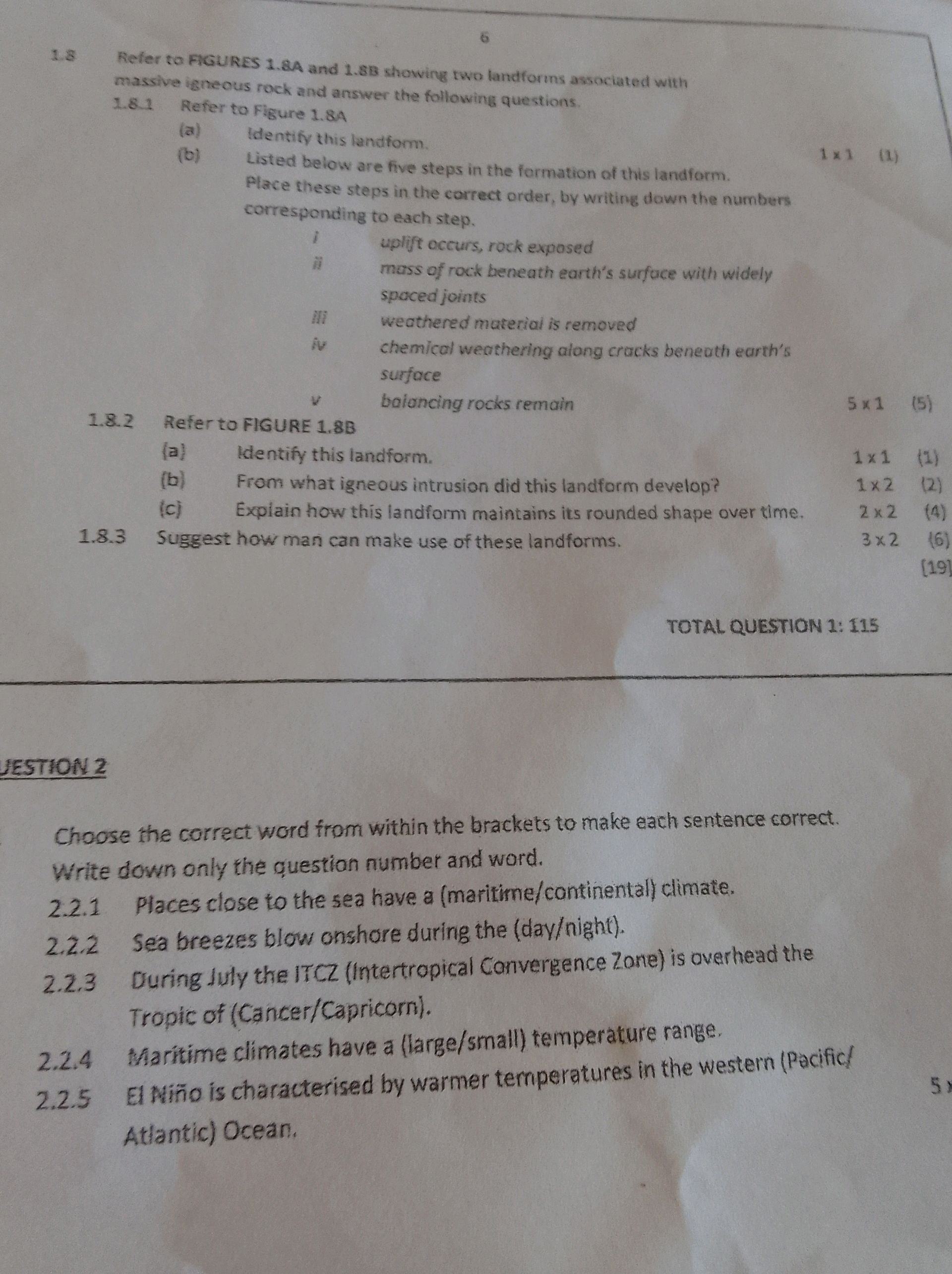 1.8 Refer to FIGURES 1.8A and 1.8B showing | StudyX