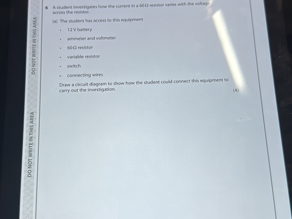 6 A student investigates how the current in | StudyX