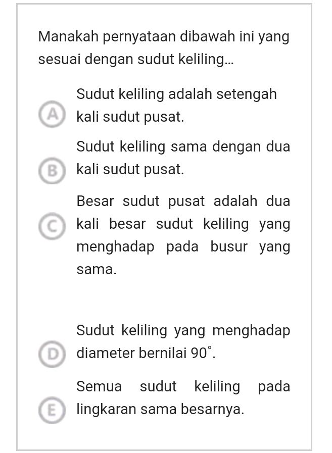 Manakah pernyataan dibawah ini yang sesuai | StudyX