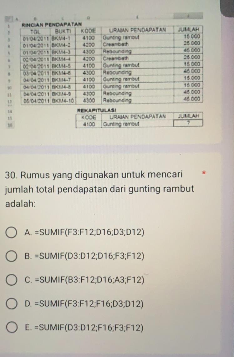 30. Rumus yang digunakan untuk mencari | StudyX