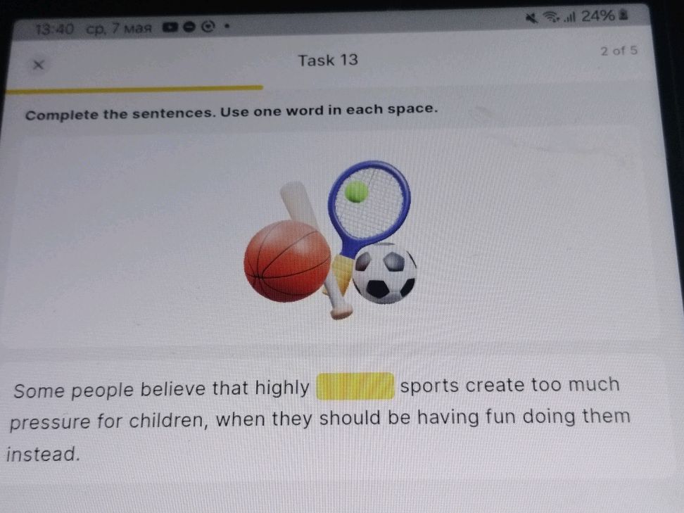 Complete the sentences. Use one word in each | StudyX