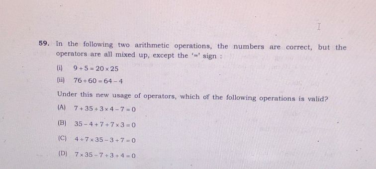 59. In the following two arithmetic | StudyX