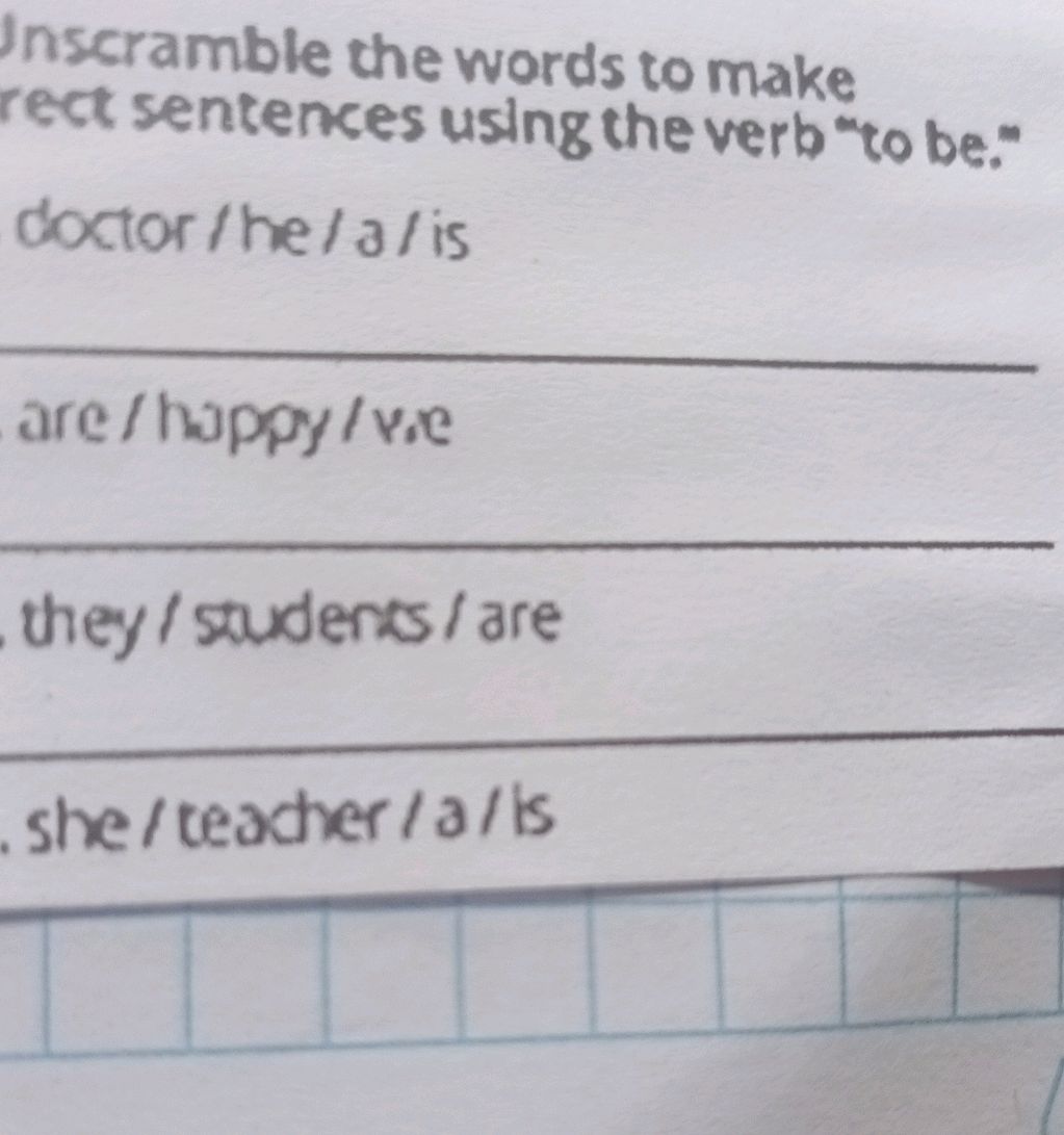 Unscramble the words to make correct | StudyX