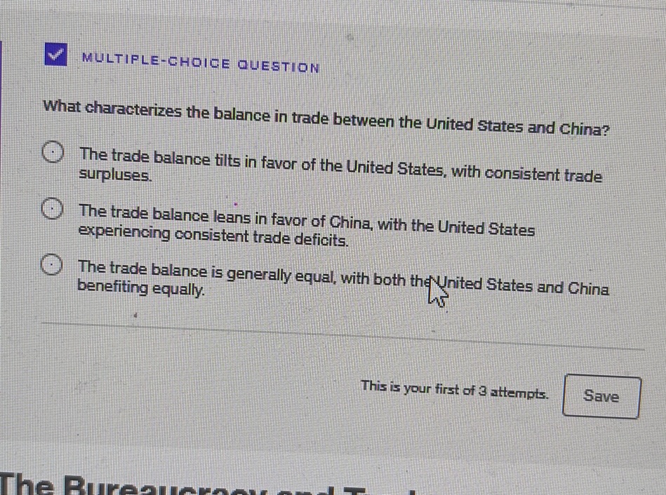What characterizes the balance in trade | StudyX