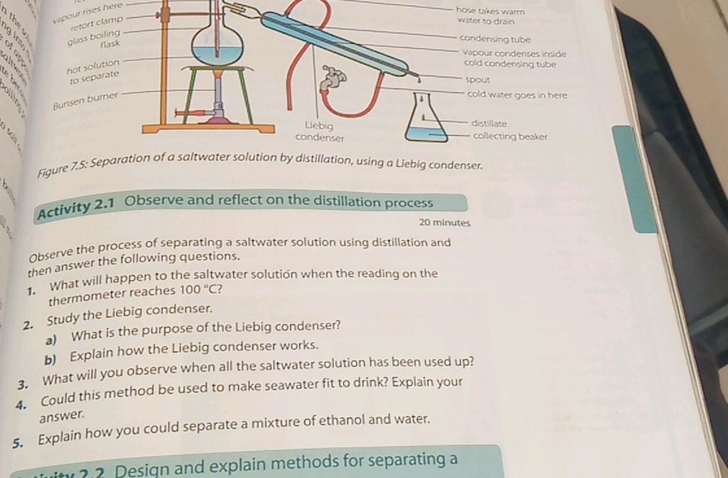 Observe the process of separating a | StudyX