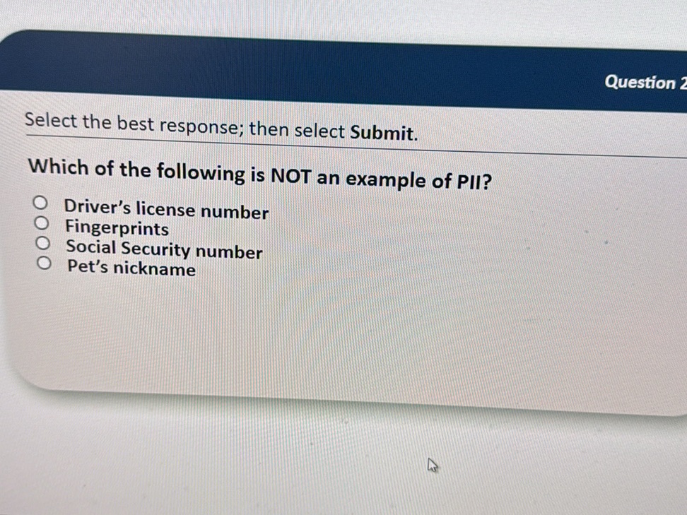 Which of the following is NOT an example of | StudyX