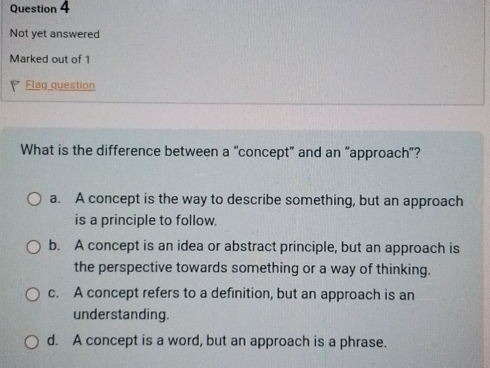 What is the difference between a "concept" | StudyX