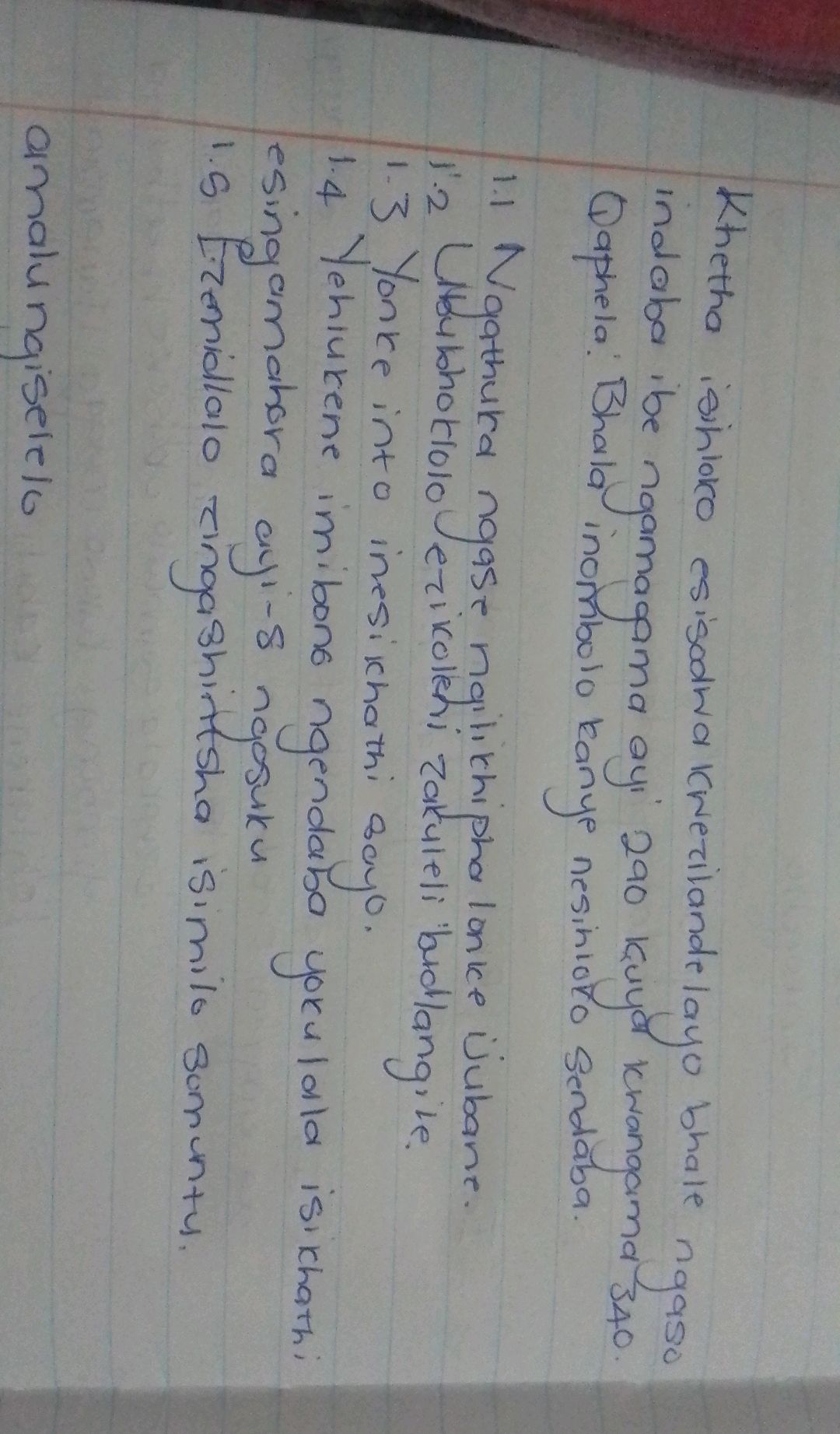 Khetha isihloko esisodiwa kwezilandelayo | StudyX