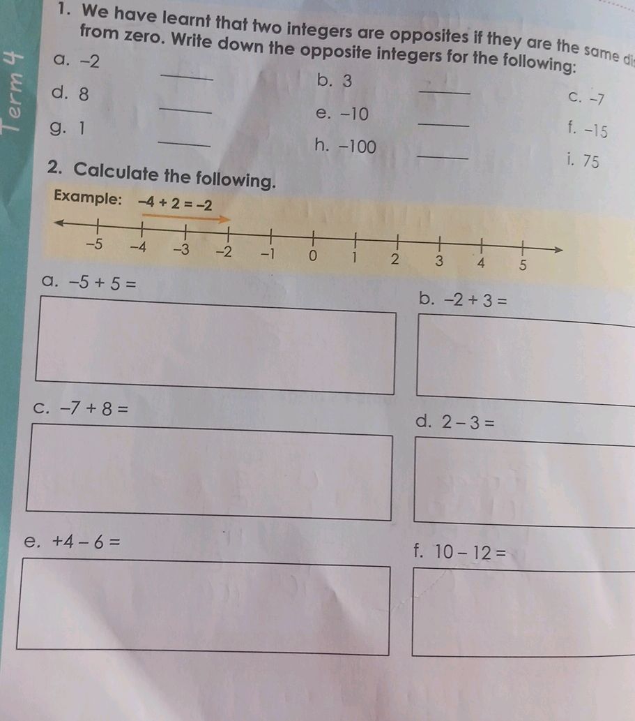 1. We have learnt that two integers are | StudyX