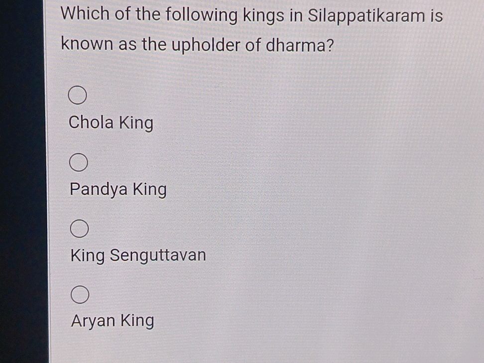 Which of the following kings in | StudyX
