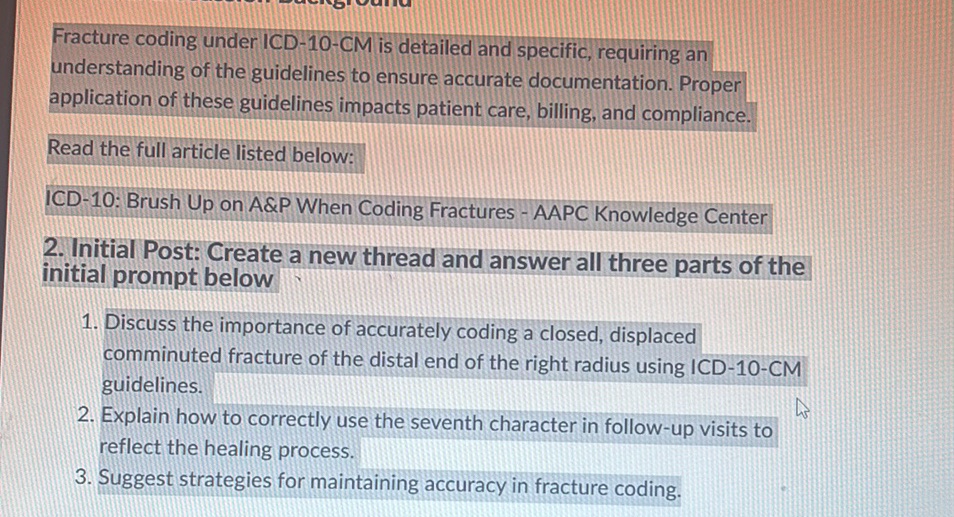 1. Discuss the importance of accurately | StudyX