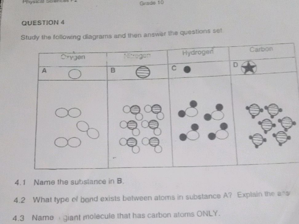 QUESTION 4 Study the following diagrams and | StudyX