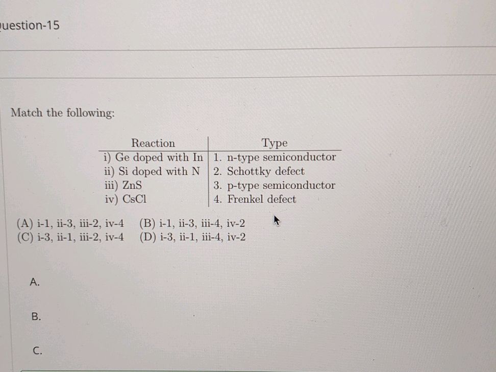 Match the following: | Reaction | Type | | StudyX