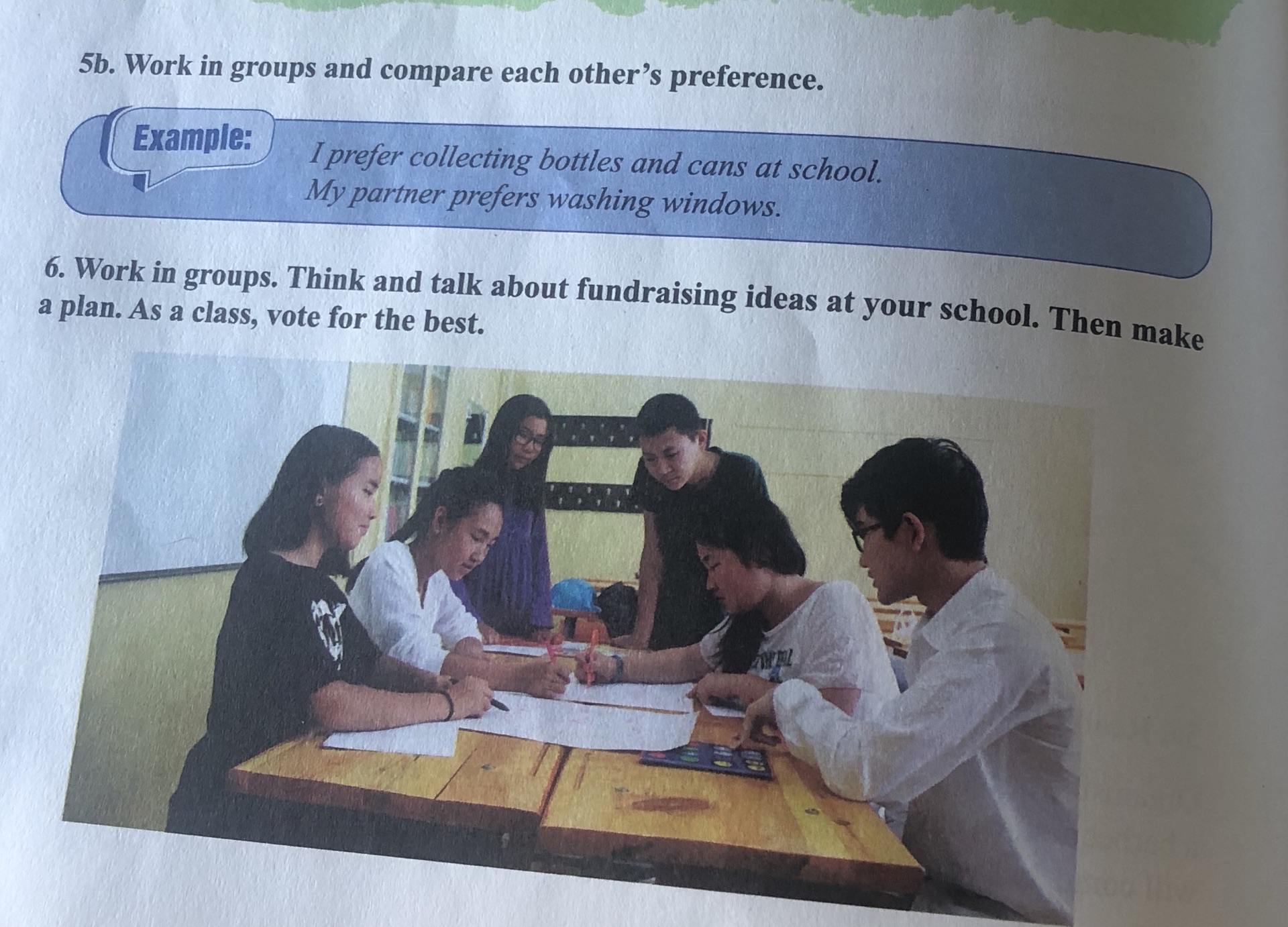 5b. Work in groups and compare each other's | StudyX